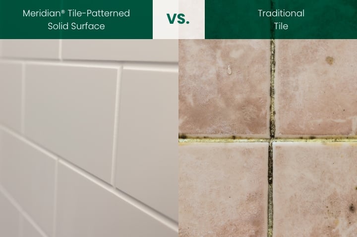 Solid Surface Shower Walls vs. Tile | Solid Surface Tile Case Study